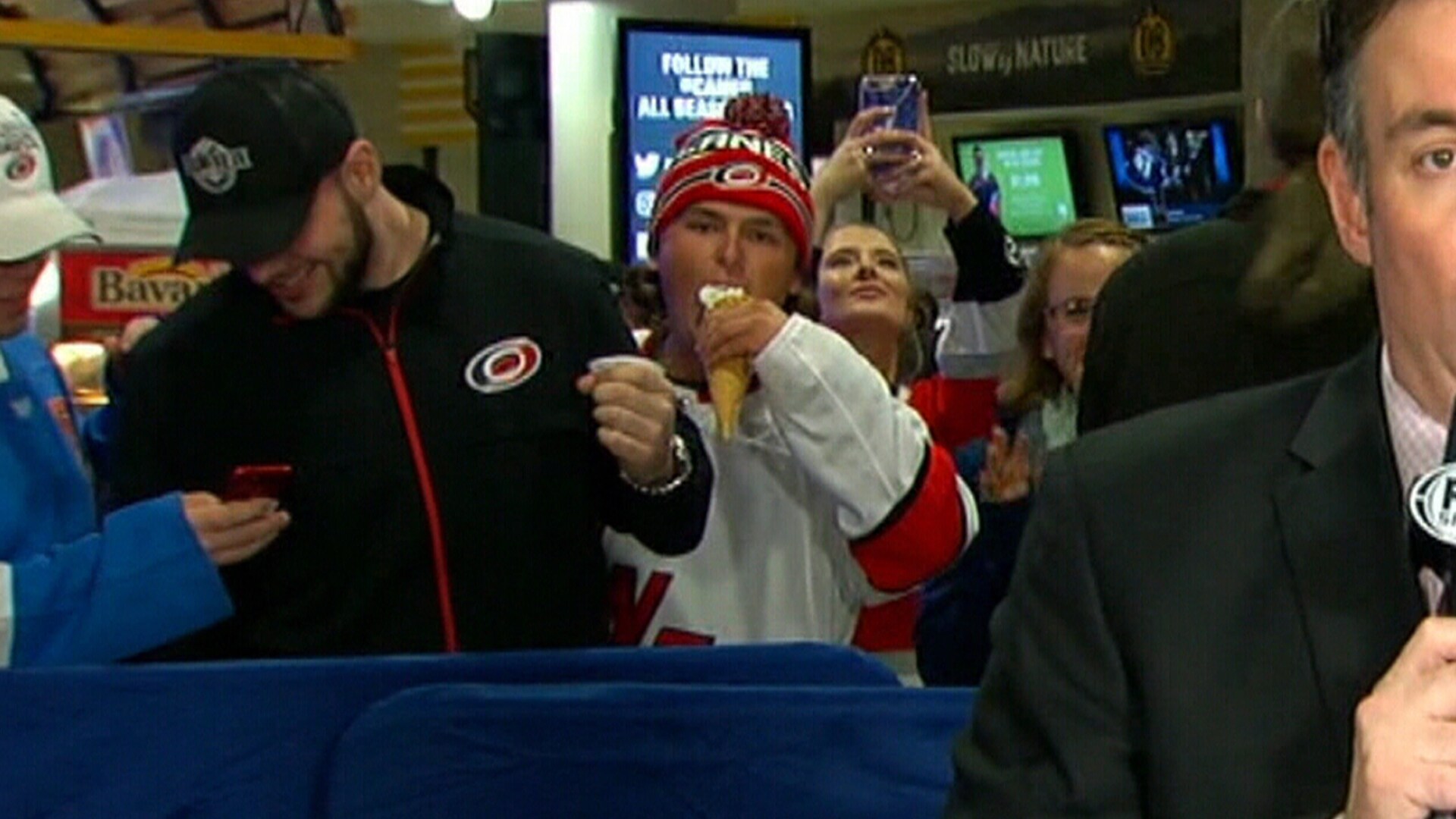 Must See: Canes fan steals ice cream cone from fellow Canes fan - Video ...