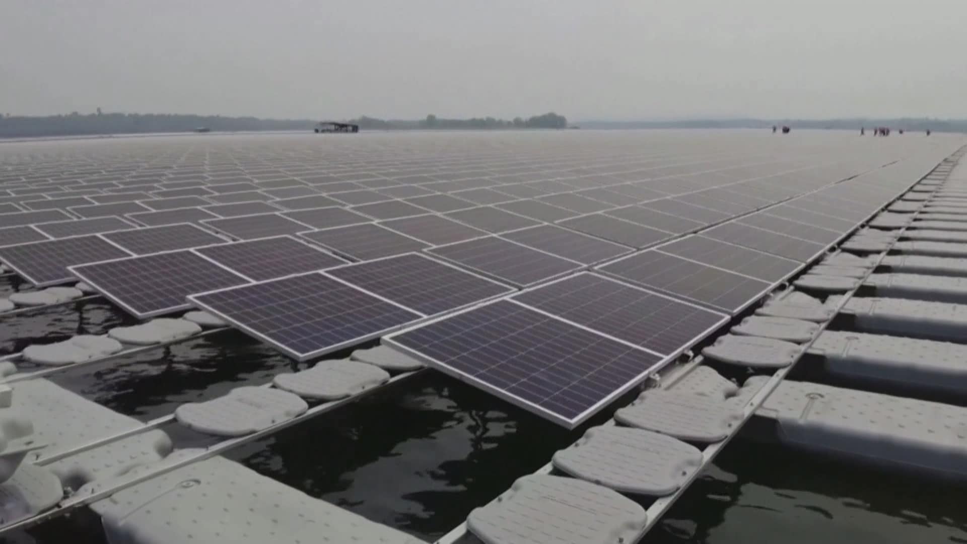Construction nearing completion on enormous floating solar farm in Thailand