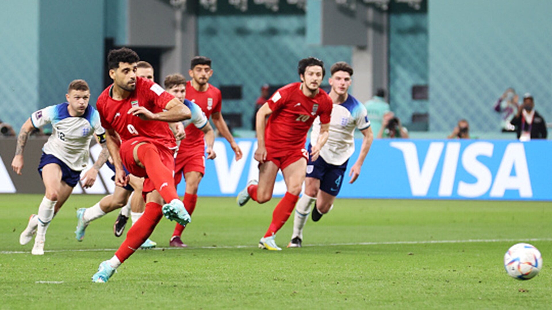 Taremi concludes game with precise penalty for Iran - Video - TSN