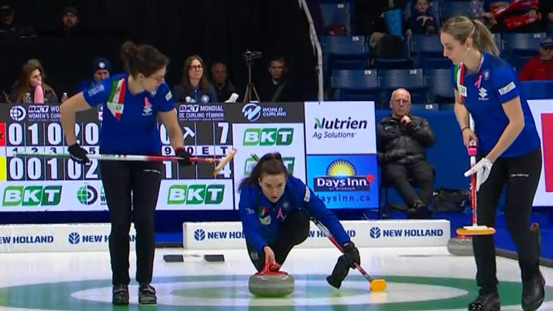 World Women's Curling Championship: Italy 7, Denmark 4
