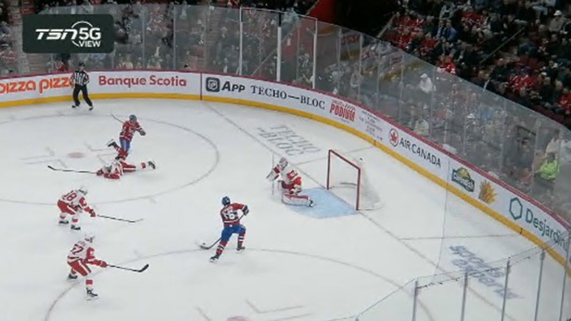 TSN 5G View: Mailloux got his first NHL point with his breakout pass to ...