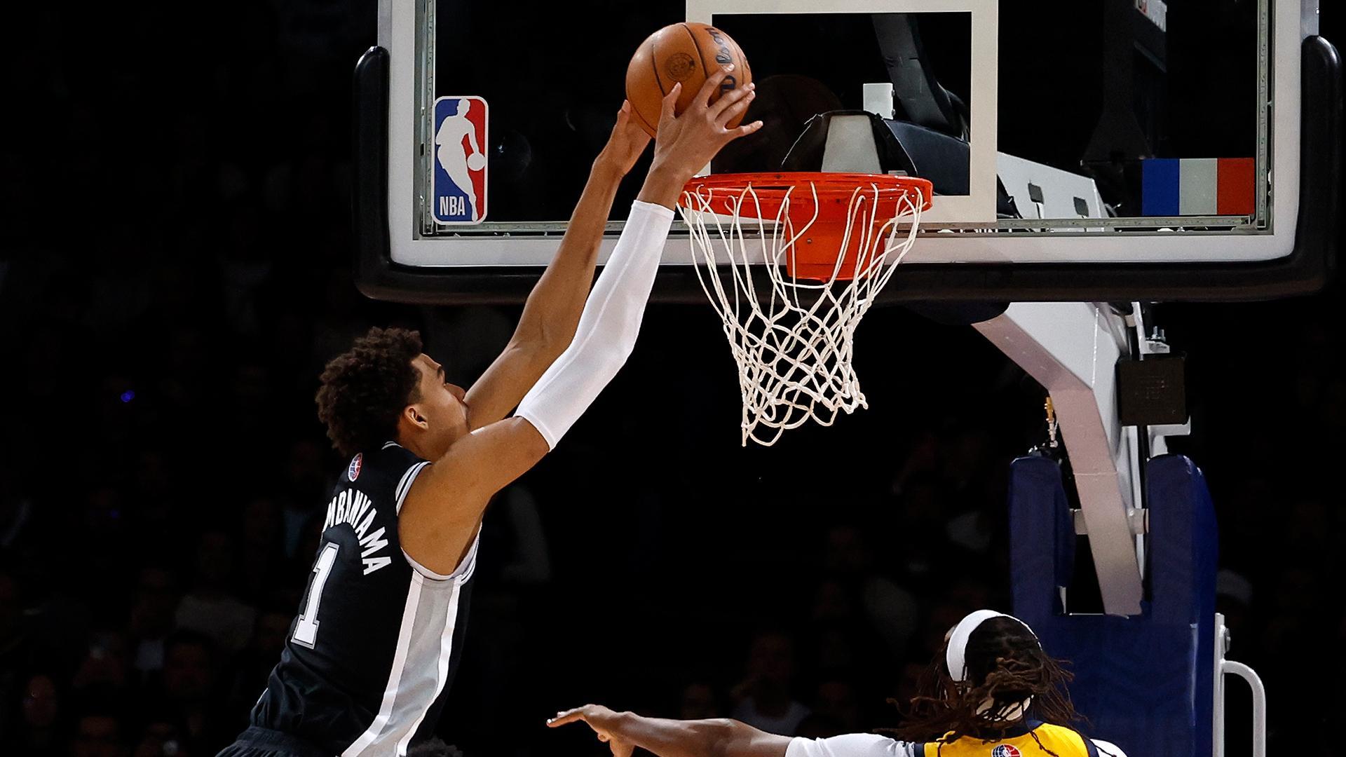 Must See: Wemby tosses it off the glass to himself for Spurs slam ...