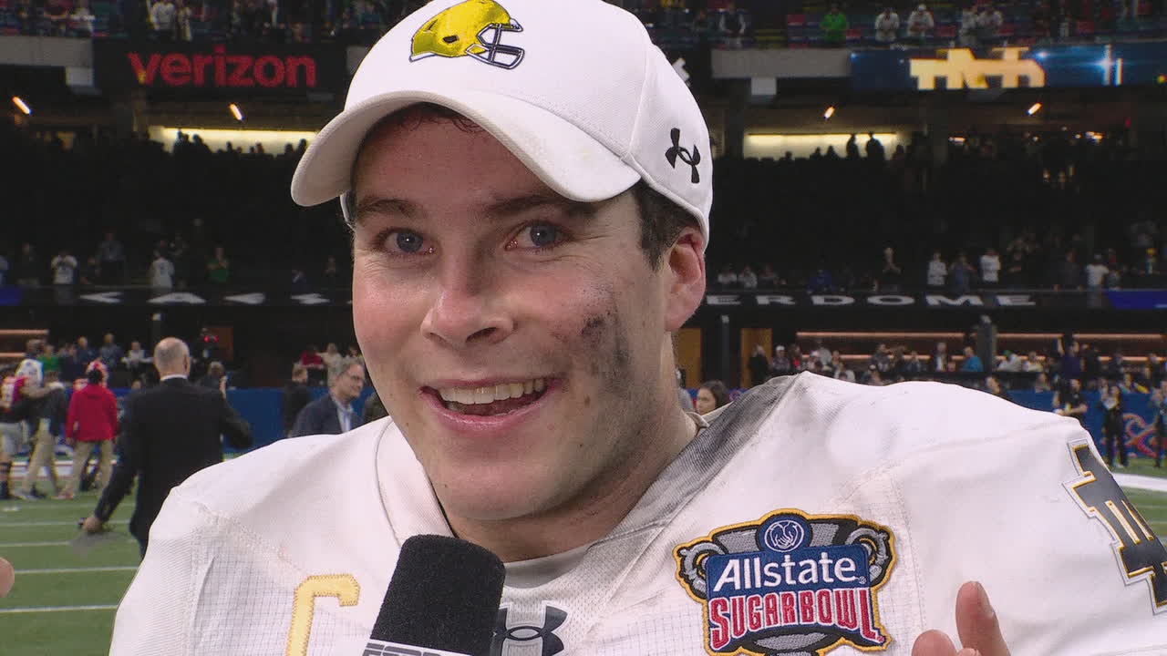 Riley Leonard: 'Had to put my body on the line' in win - Video - TSN