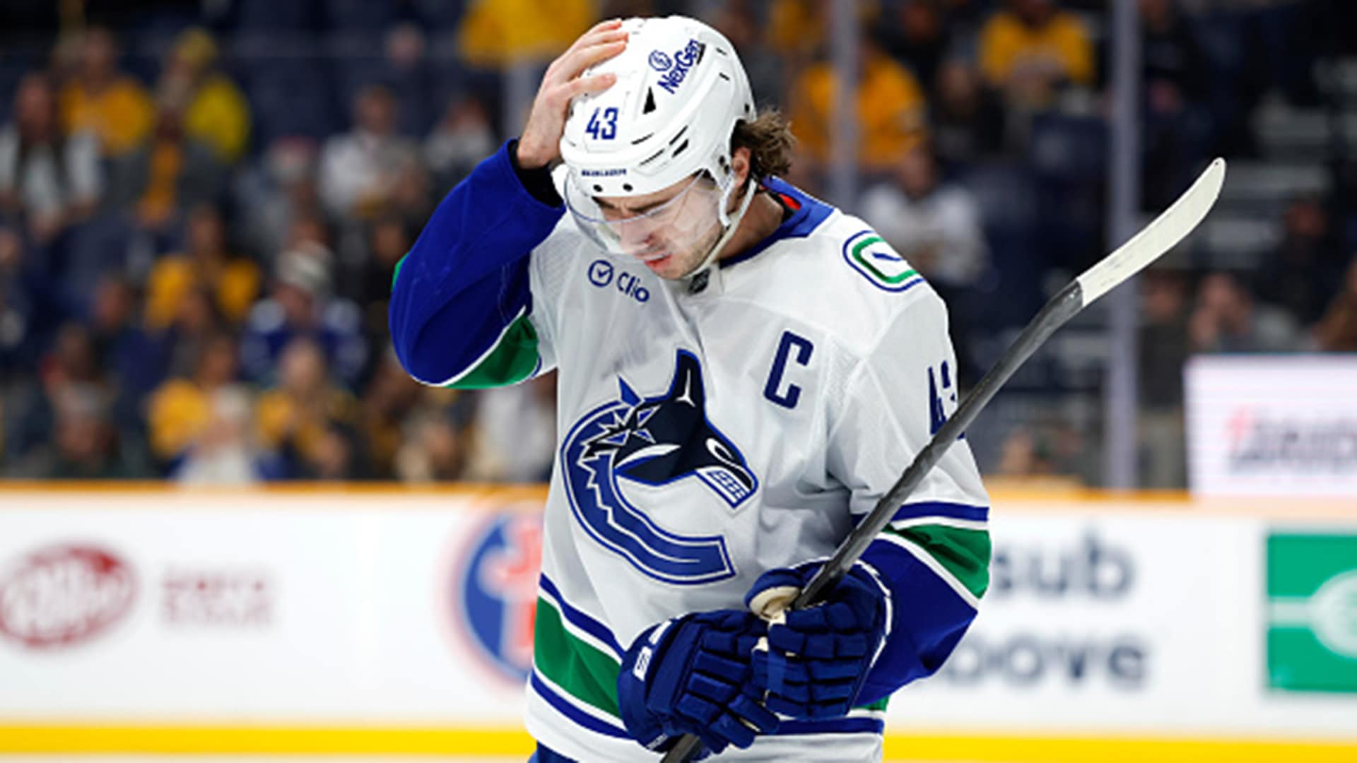 Canucks captain Hughes out vs. Sharks, status for 4 Nations Face-Off ...
