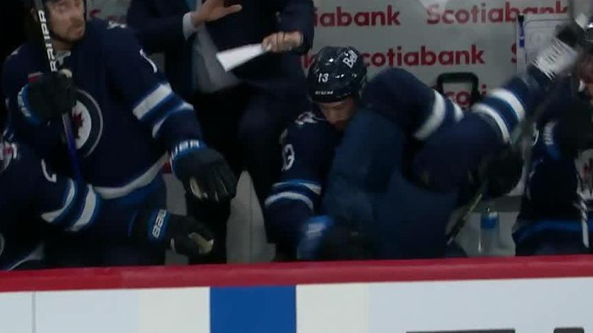 Must See: Alex Petrovic's punishing hit flips Adam Lowry into the bench ...