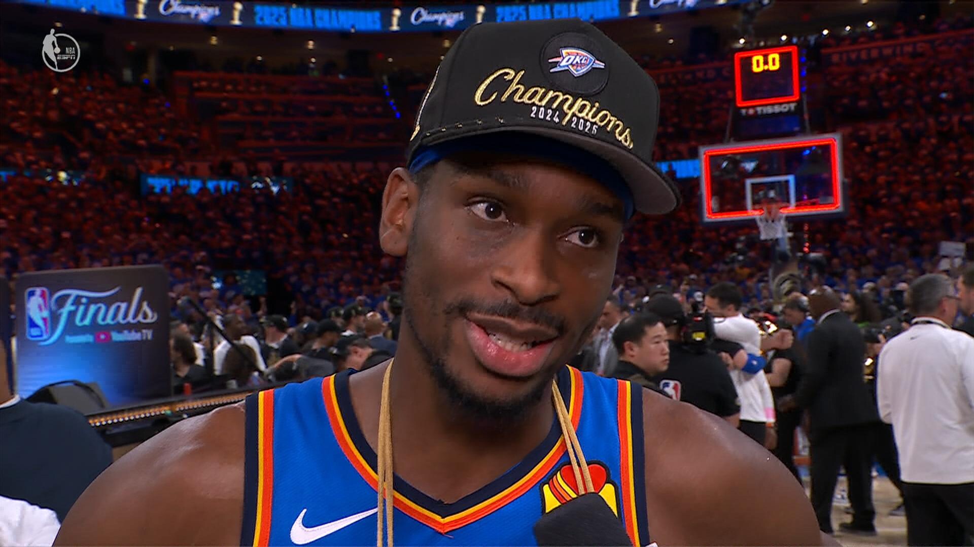 'It doesn't feel real': SGA shares what it means to win his first NBA ...
