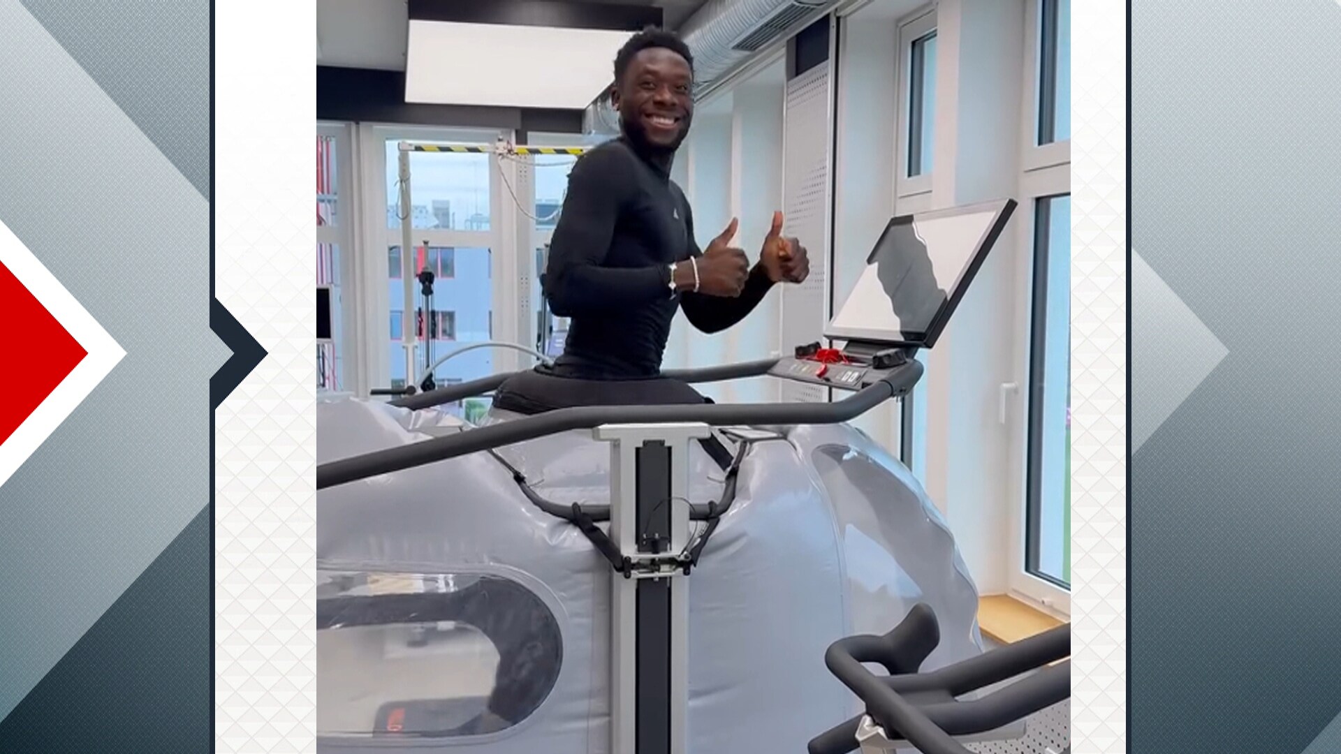 Alphonso Davies shares ACL recovery process with anti-gravity treadmill ...